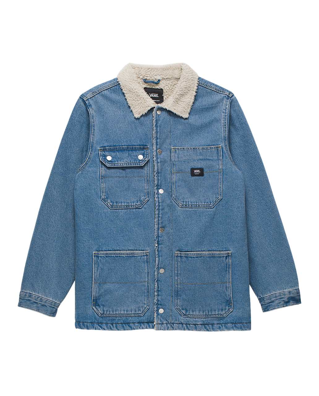 Vans Kids Drill Chore Denim Sherpa Coat Jacket Large