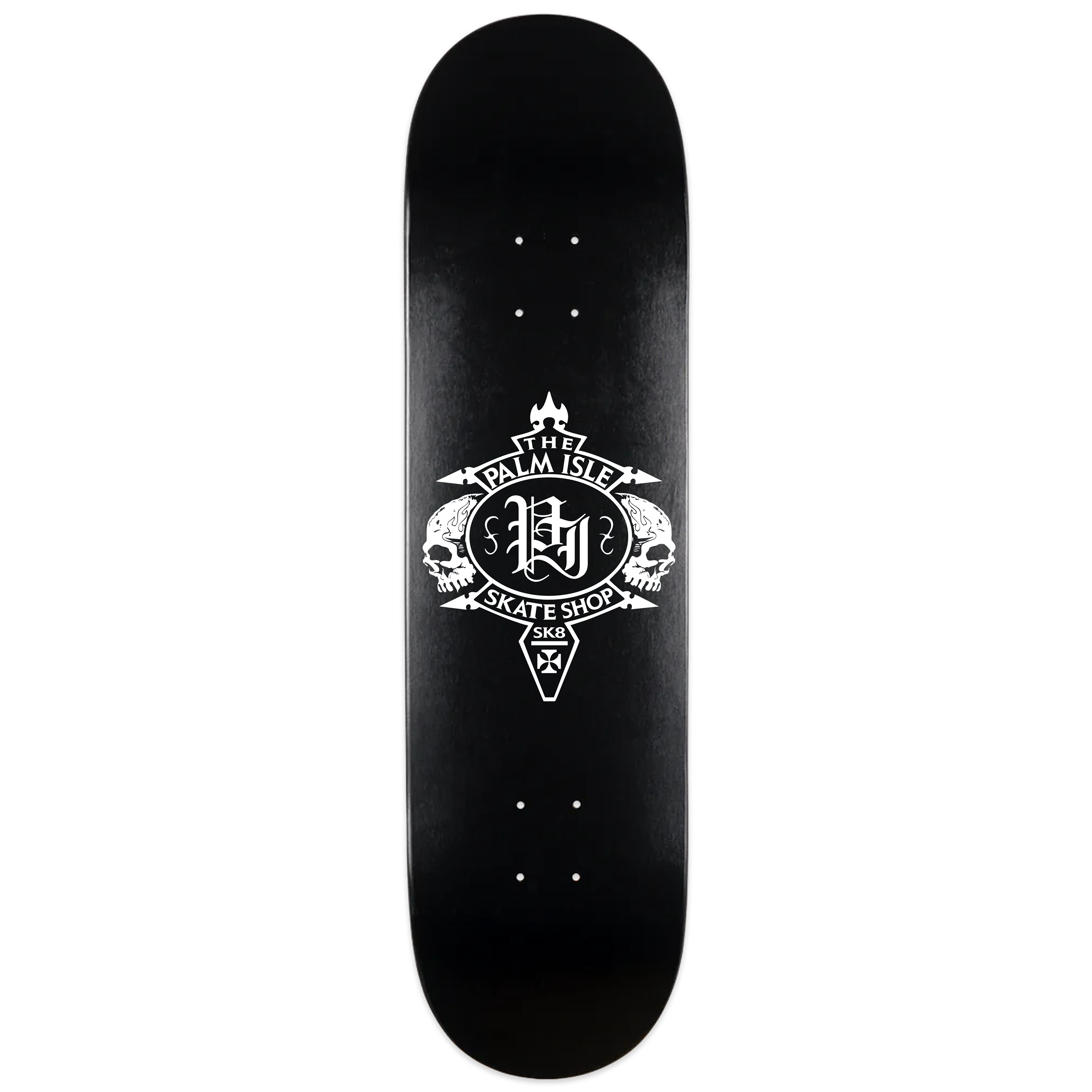Palm Isle Crest Deck - Black/White – Palm Isle Skateshop