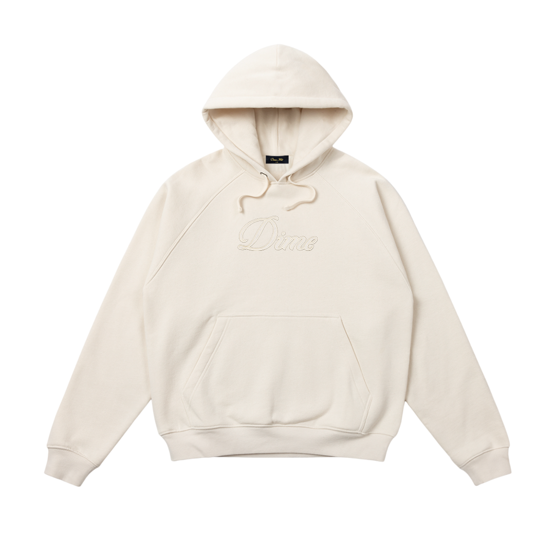 Dime Cursive Hoodie - Natural – Palm Isle Skateshop