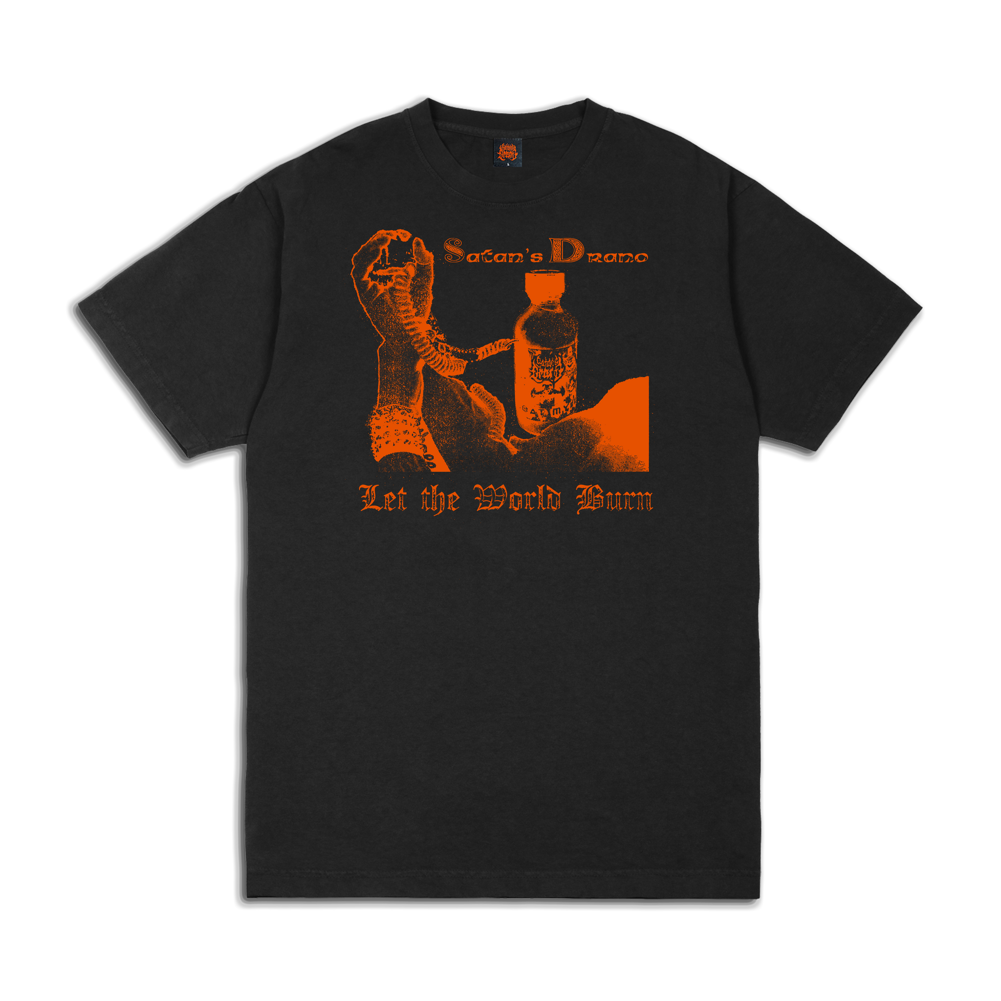 Satan's Drano Let The World Burn T-Shirt - Black – Palm Isle Skateshop