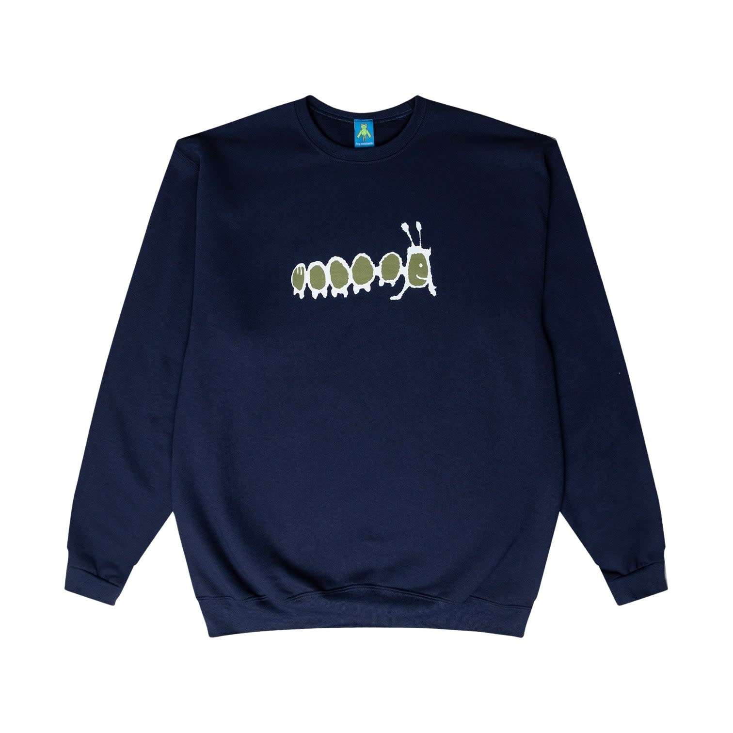 Frog Caterpillar Crewneck - Navy – Palm Isle Skate Shop