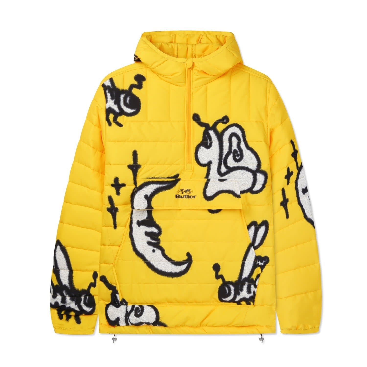 Butter Goods Critter Puffer Anorak Jacket - Yellow – Palm Isle Skateshop