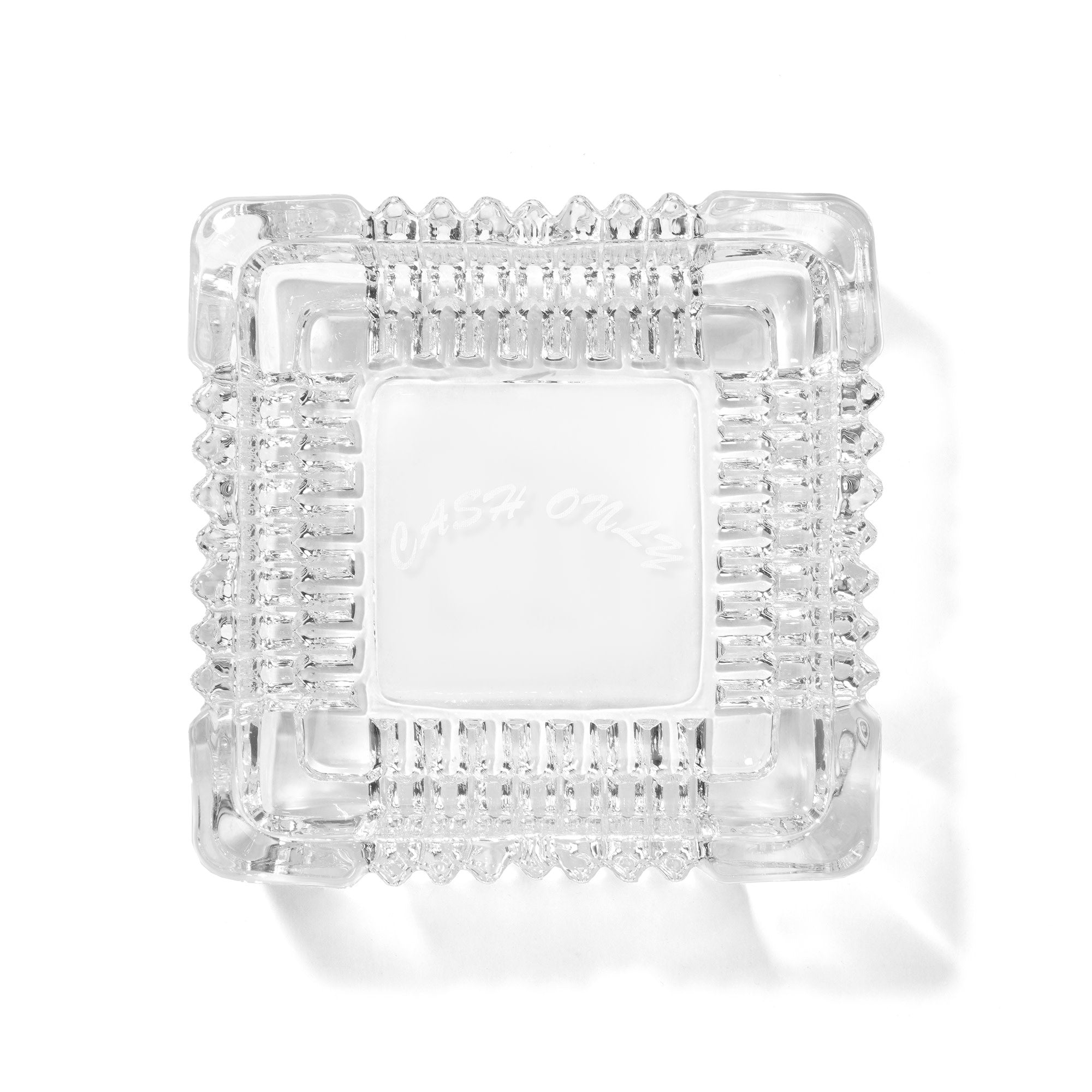 Cash Only Crystal Ashtray - Clear – Palm Isle Skateshop