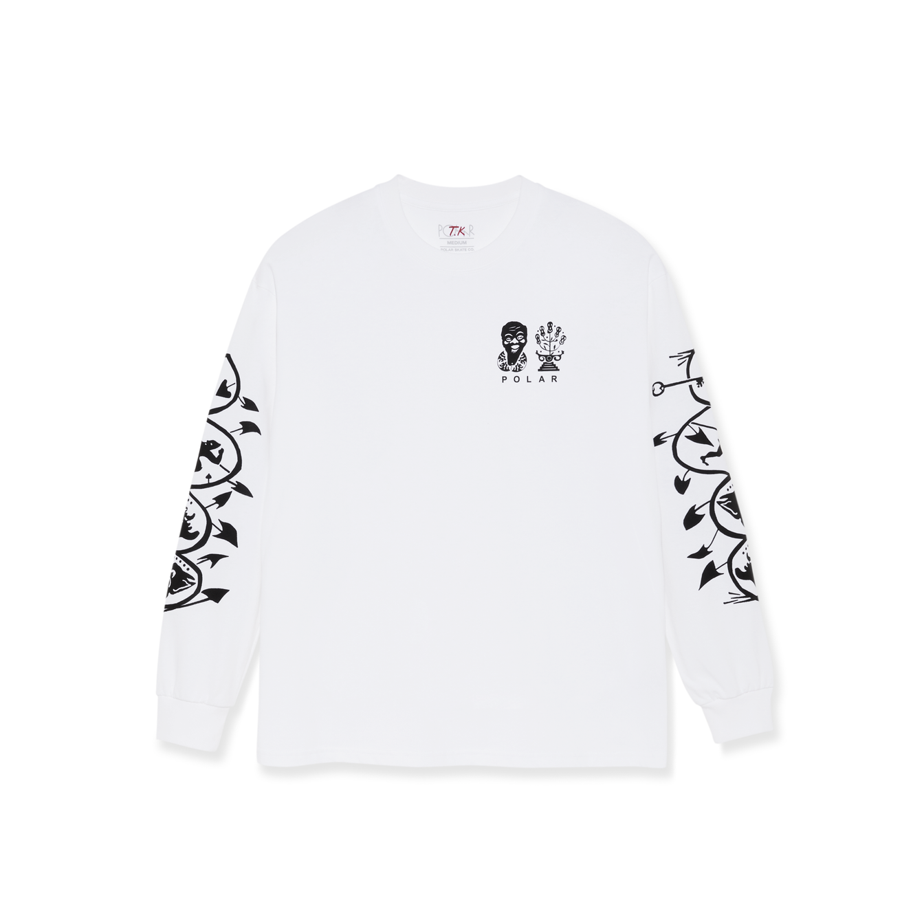 Polar Skate Co. Spiral Longsleeve - White – Palm Isle Skateshop