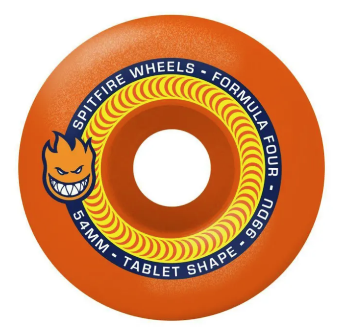 Spitfire Formula Four 99D Neon Orange Tablets – Palm Isle Skateshop